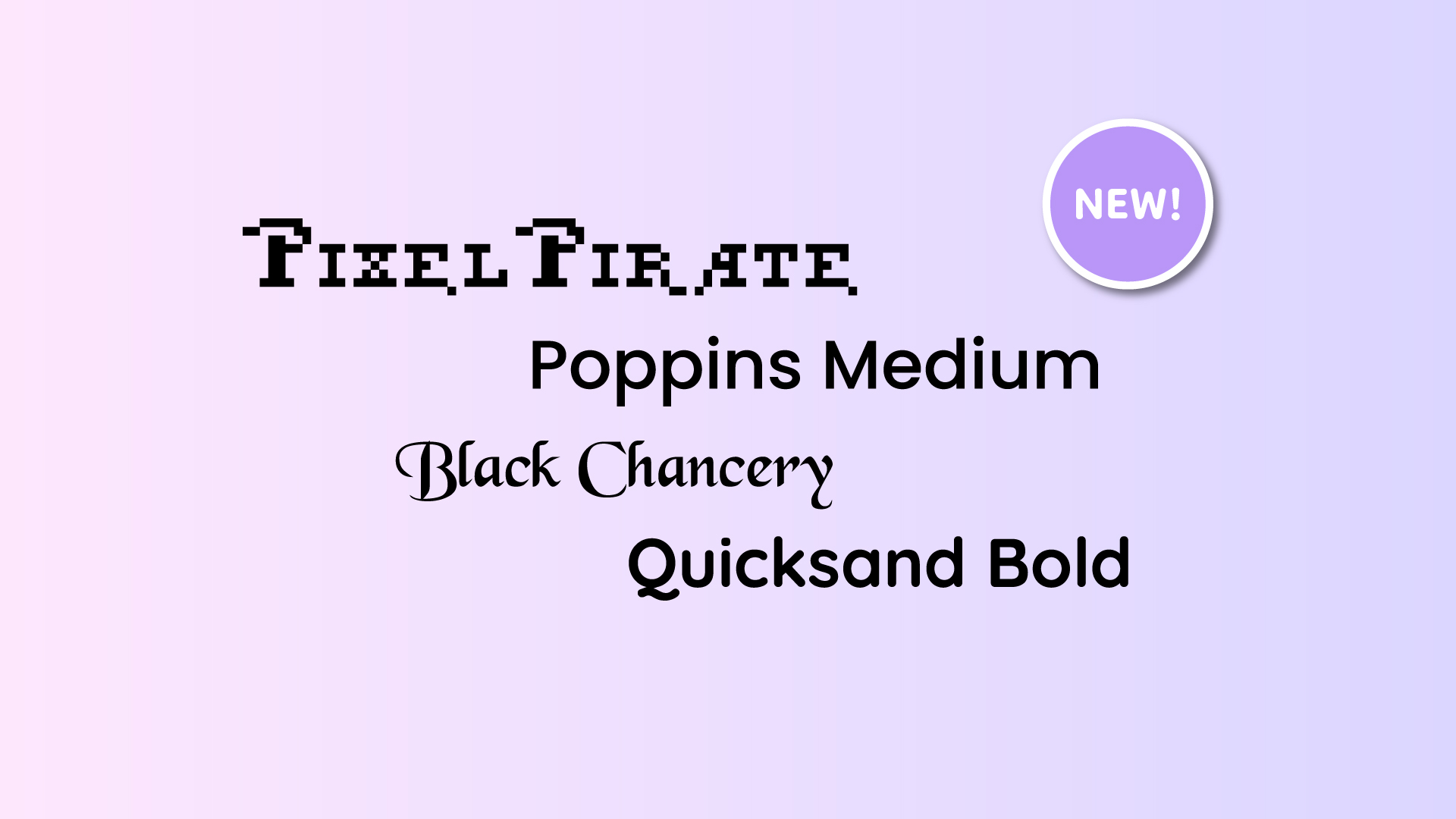 10 New Fonts For Our Growing Collection